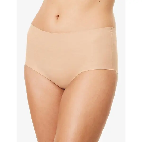 Hanro Invisible High-rise Stretch-cotton Briefs - Beige