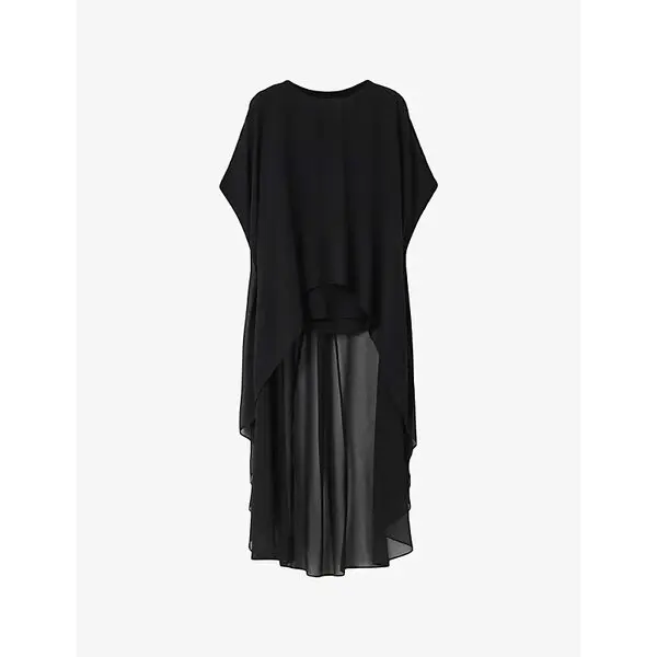 ALLSAINTS Jamie Cape-effect Sheer Top
