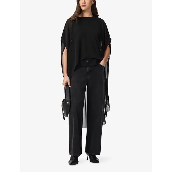 ALLSAINTS Jamie Cape-effect Sheer Top