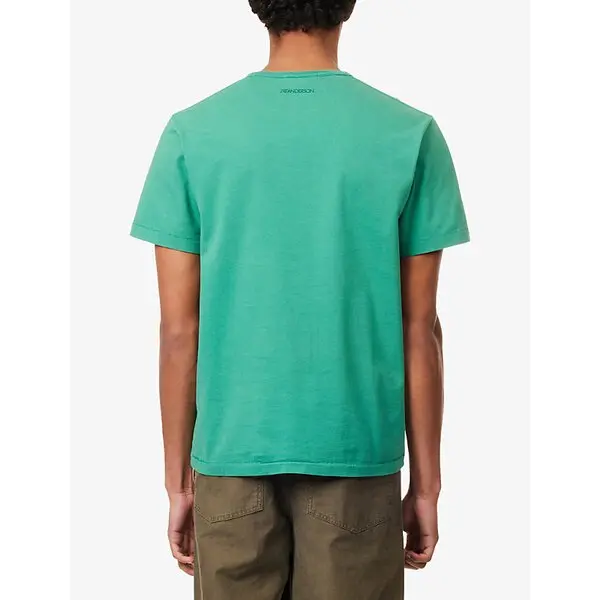 JW Anderson Jumping Frog Crewneck Cotton-jersey T-shirt - Emerald