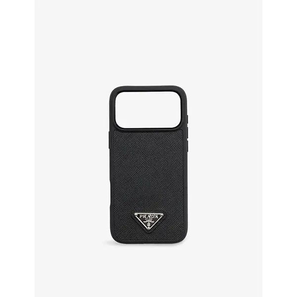 Prada Saffiano Leather Case For Iphone 17 Pro - Black