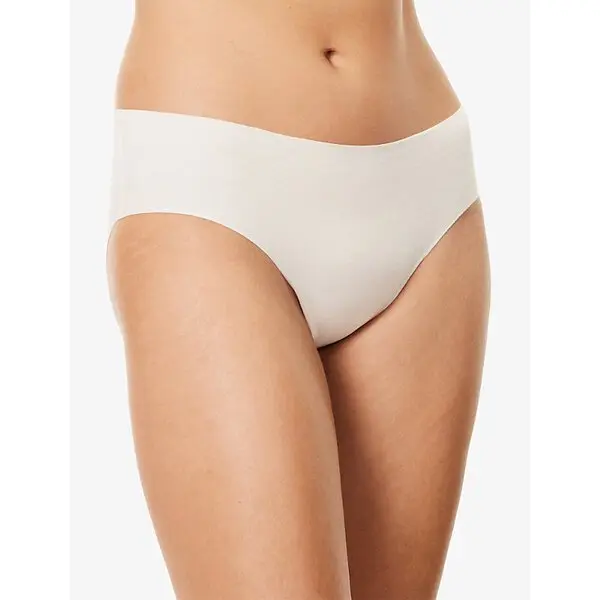 Hanro Invisible High-rise Stretch-cotton Briefs - Powder