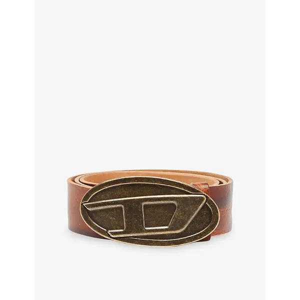 Diesel B-1dr 2.0 Waxed Leather Belt - Hb256
