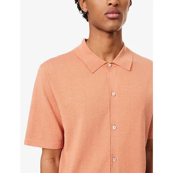 Paul Smith Check-print Short-sleeves Cotton-knit Shirt