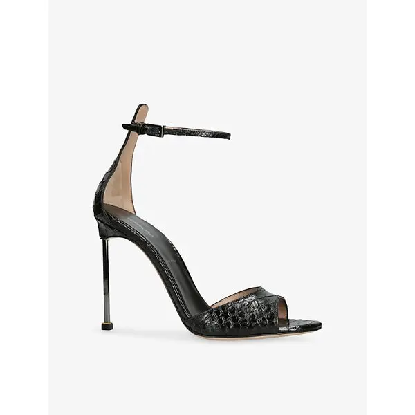 TOM FORD Embossed-leather Heeled Sandals