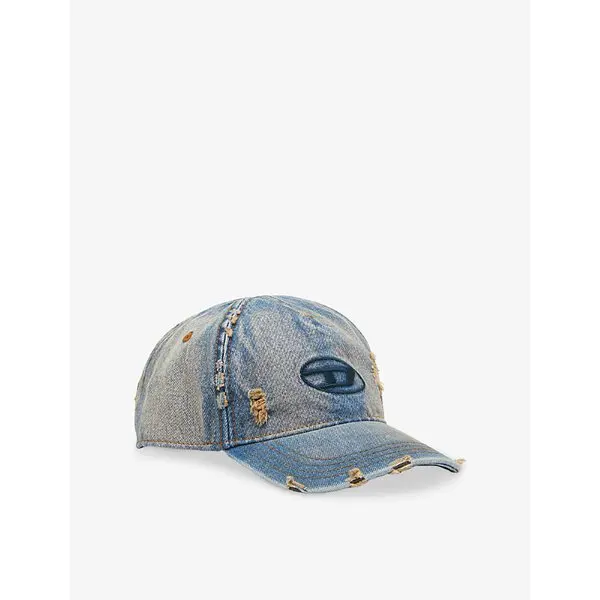 DIESEL Embroidered Denim Baseball Cap - 01