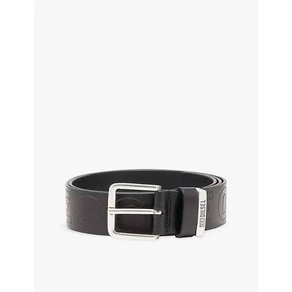 Diesel Embossed Lettering Leather Belt - T8013