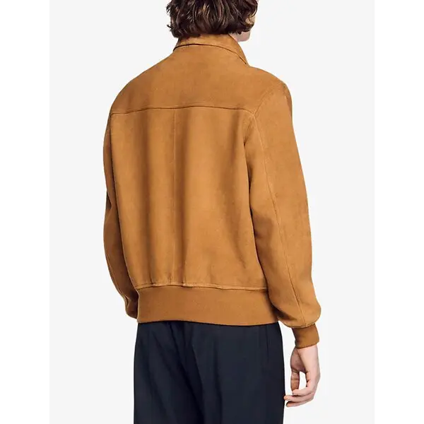 Sandro Regular-fit Zip-up Suede Jacket