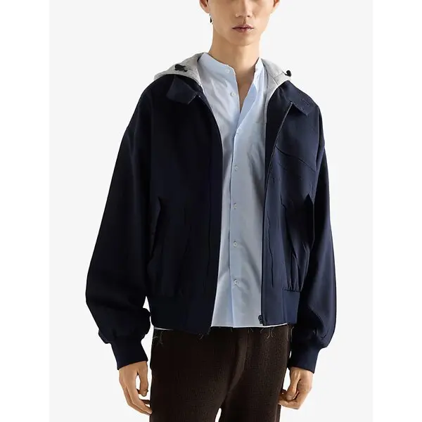 Prada Hooded Wool Jacket