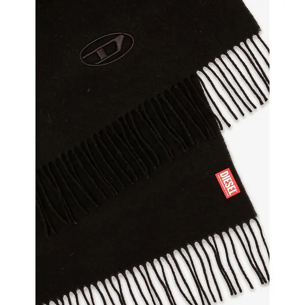 DIESEL® S-imon-d-long Fringed Wool-blend Scarf - 900