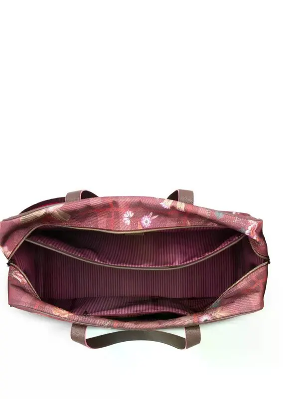 PIP STUDIO Floral Checked Tote Bag