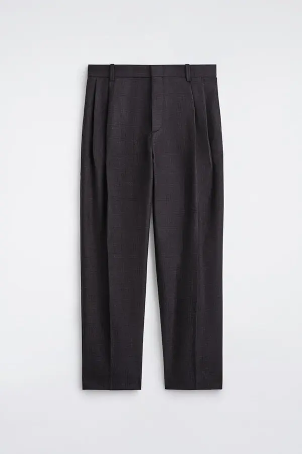 Cos Pleated Wool Relaxed-fit Straight-leg Trousers