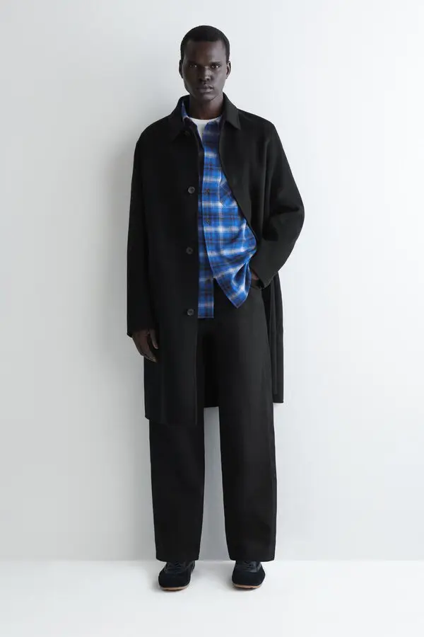 Cos Checked Wool-blend Shirt