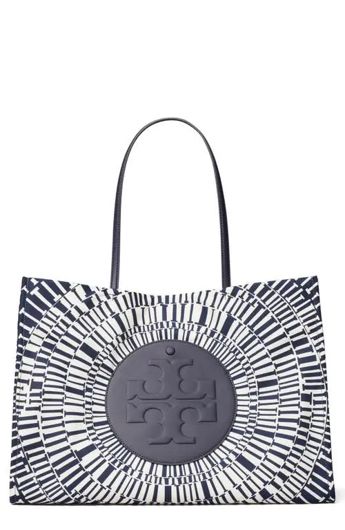 Tory Burch Ella Print Tote - Navy Circle