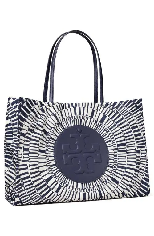 Tory Burch Ella Print Tote - Navy Circle
