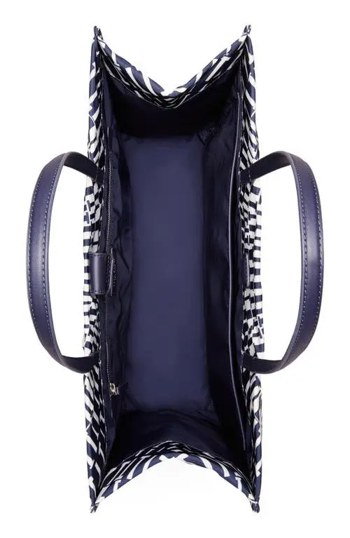 Tory Burch Ella Print Tote - Navy Circle