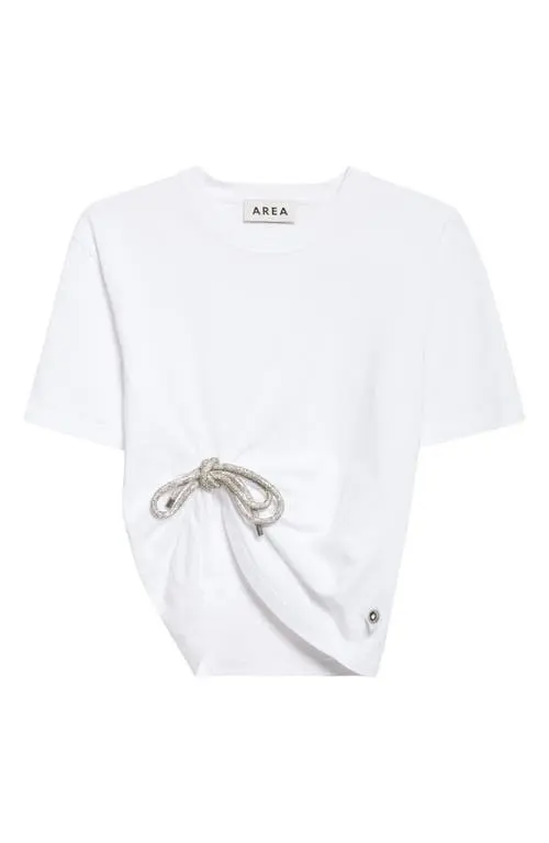 AREA Crystal Knot T-shirt - White