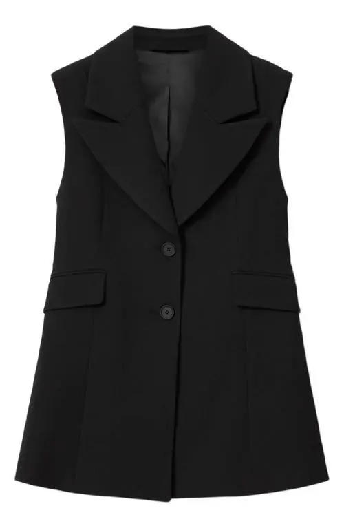 ALLSAINTS Astra Longline Waistcoat - Black