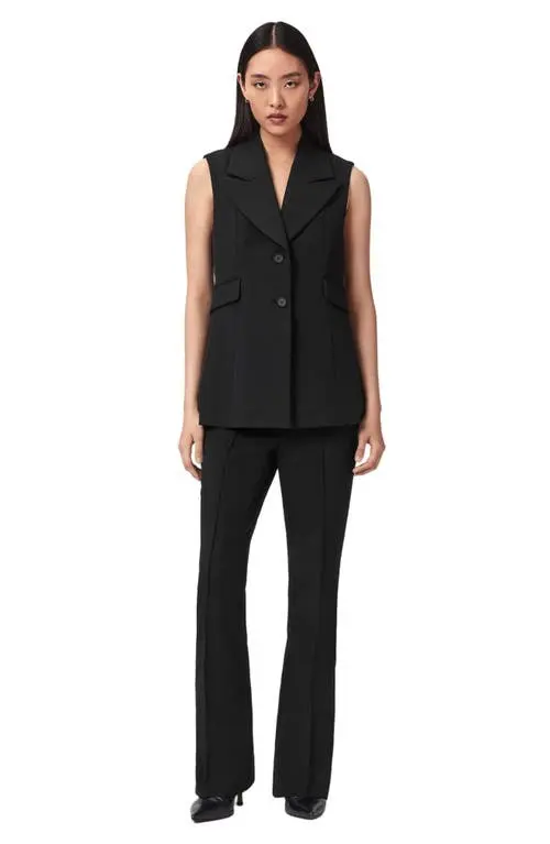 ALLSAINTS Astra Longline Waistcoat - Black
