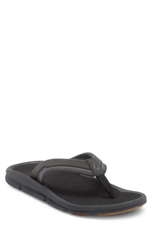 Olukai Keu Flip-flop - Black/black