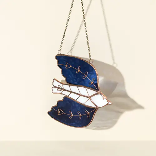 UNCOMMON GOODS Stained Glass Sparrow Suncatcher Samara Phillips