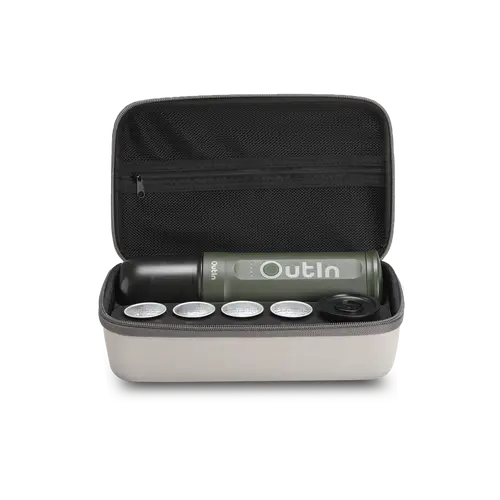 OUTIN Nano Portable Electric Espresso Machine Travel Kit - Forest Green