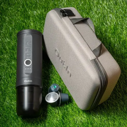 OUTIN Nano Portable Electric Espresso Machine Travel Kit - Space Grey