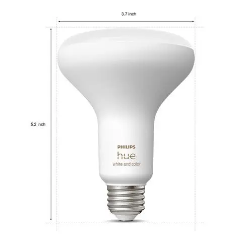 PHILIPS HUE White Color Ambiance Br30 E26 Smart Light Bulbs 2-pack