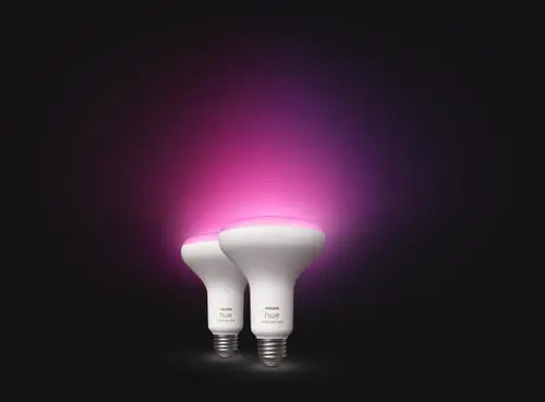 PHILIPS HUE White Color Ambiance Br30 E26 Smart Light Bulbs 2-pack