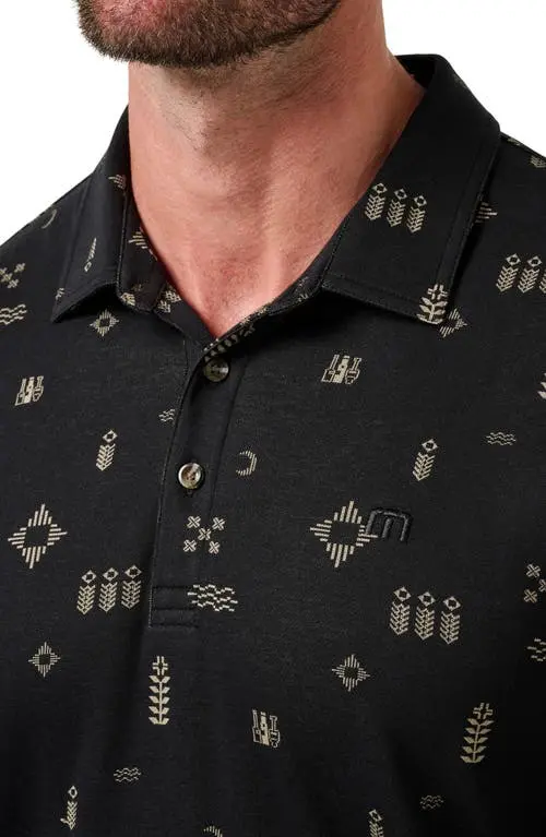 Travis Mathew Weather Patterns Print Cotton Blend Polo