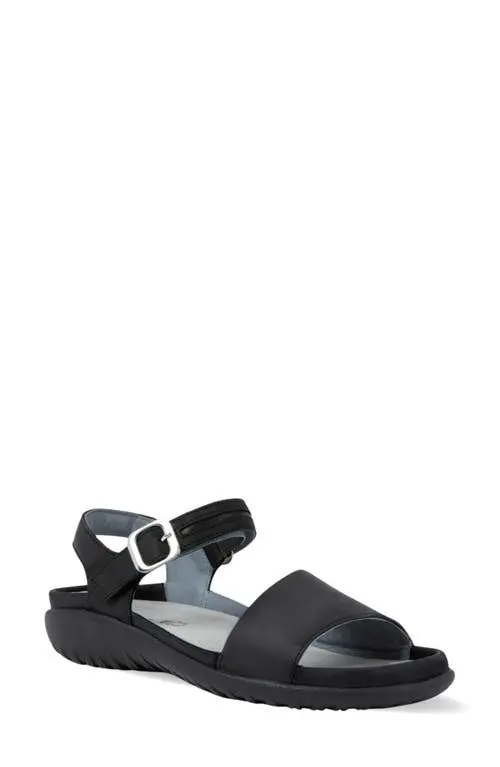 Naot Nagoya Sandal - Ebony Nubuck/black Leather