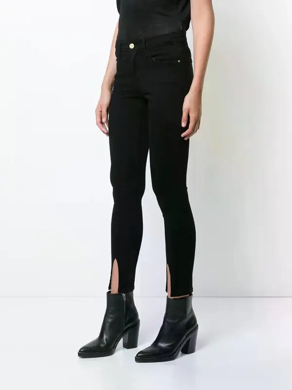 FRAME Front Slit Cropped Jeans
