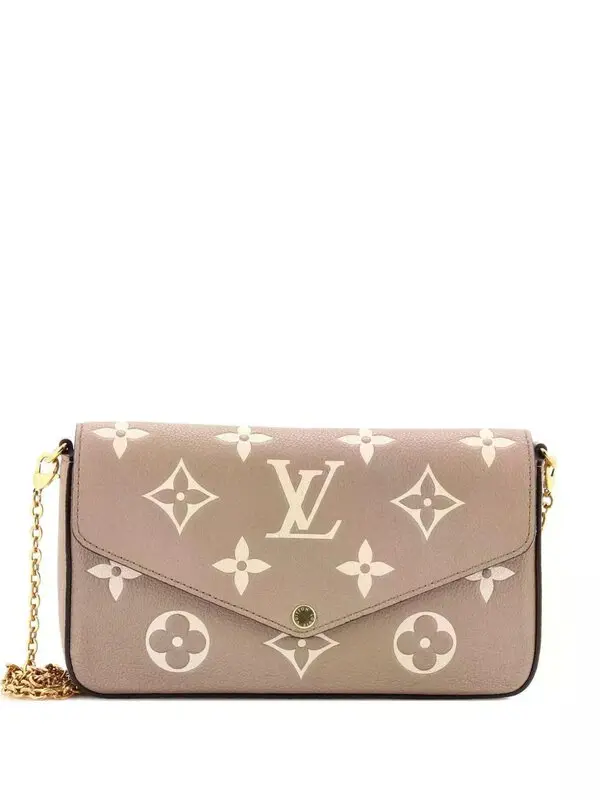 LOUIS VUITTON Felicie Pochette Bicolor Monogram Empreinte Giant - Neutrals