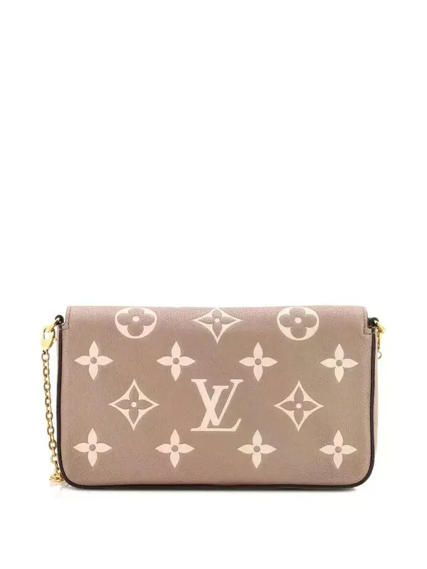 LOUIS VUITTON Felicie Pochette Bicolor Monogram Empreinte Giant - Neutrals
