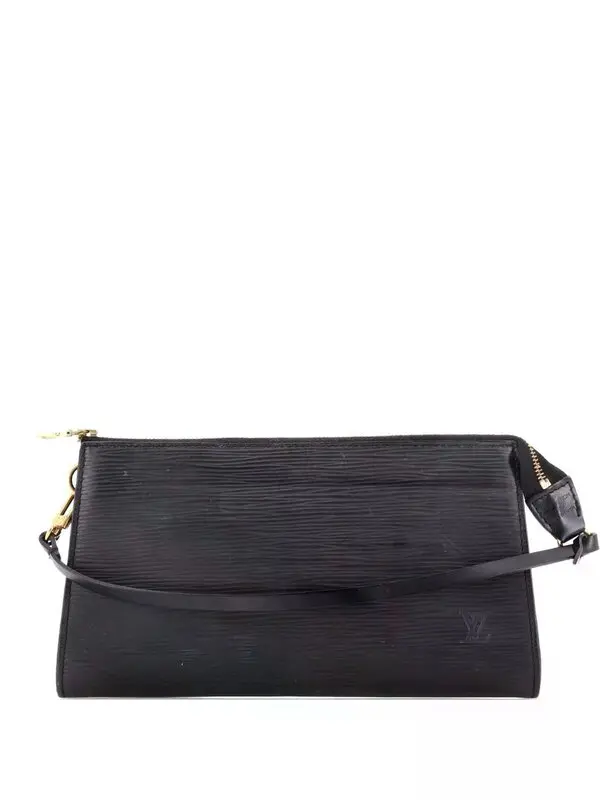 LOUIS VUITTON Pochette Accessoires Epi Leather Clutch Bag - Black