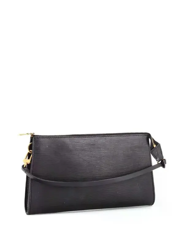 LOUIS VUITTON Pochette Accessoires Epi Leather Clutch Bag - Black