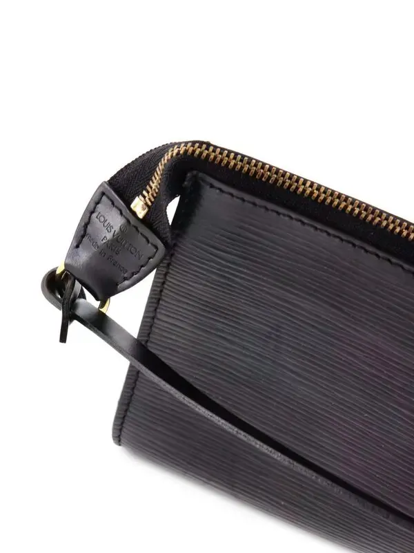LOUIS VUITTON Pochette Accessoires Epi Leather Clutch Bag - Black