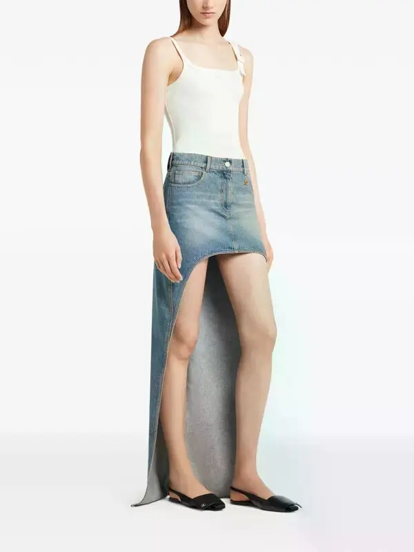 COURREGES Cut-out Button-fastening Long Skirt