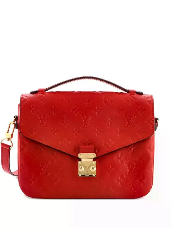 LOUIS VUITTON Pochette Metis Monogram Empreinte Leather Crossbody Bag - Red
