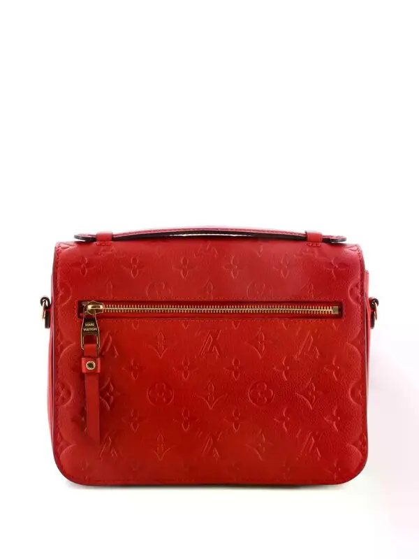 LOUIS VUITTON Pochette Metis Monogram Empreinte Leather Crossbody Bag - Red