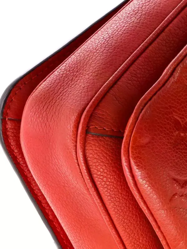 LOUIS VUITTON Pochette Metis Monogram Empreinte Leather Crossbody Bag - Red