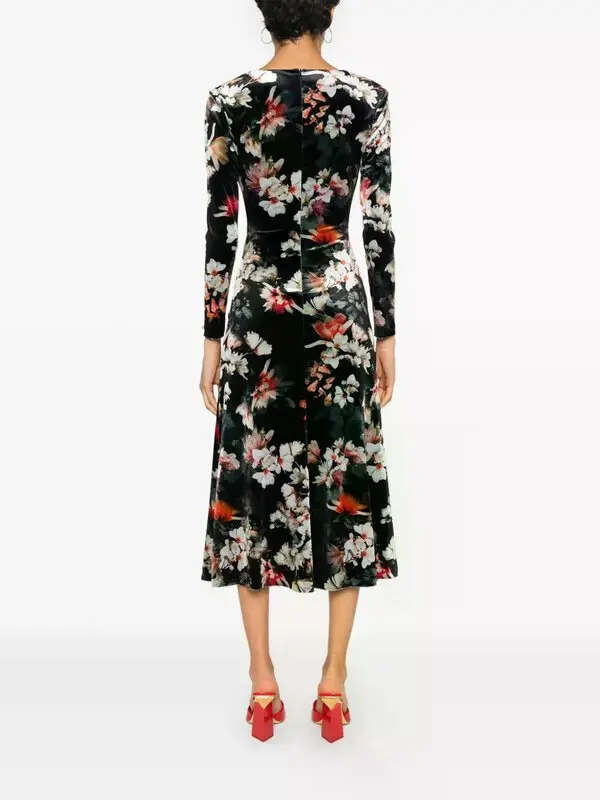 NISSA Floral-print Midi Dress
