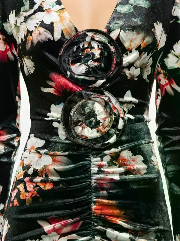 NISSA Floral-print Midi Dress