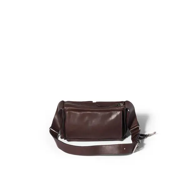 Miu Miu Utilitarian Nappa Leather Shoulder Bag - Sienna