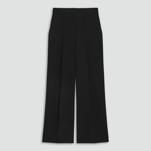 Theory Pleated Wide-leg Pant - Black