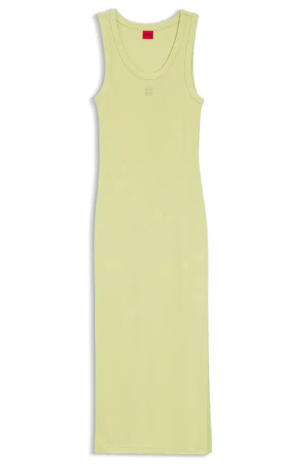 Hugo Jersey Midi Tank Dress With Logo