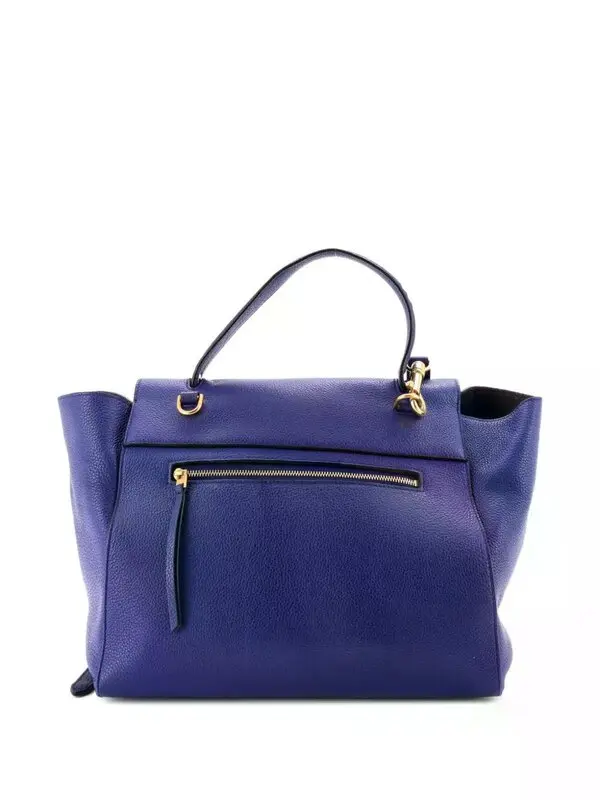 Celine Belt Bag Textured Leather Mini Shoulder Bag - Blue
