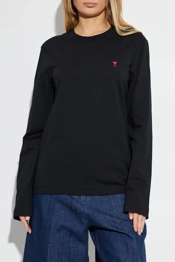 AMI Paris Long Sleeve T-shirt - Black