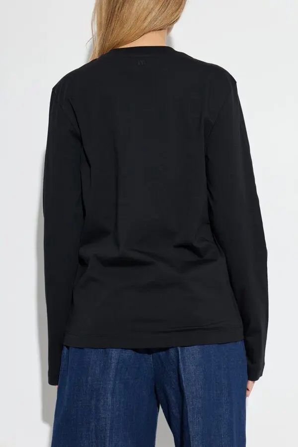 AMI Paris Long Sleeve T-shirt - Black