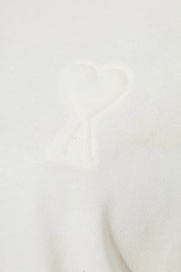 Ami T-shirt With Logo - Cream